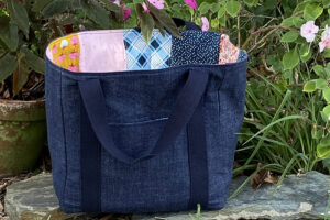 Shopping Tote with Ruby Star Society Fabric